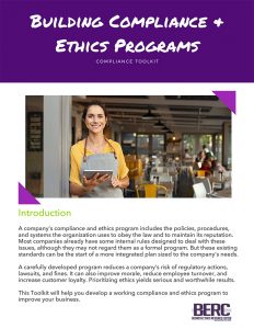 Building Compliance & Ethics Programs - Business Ethics Resource Center